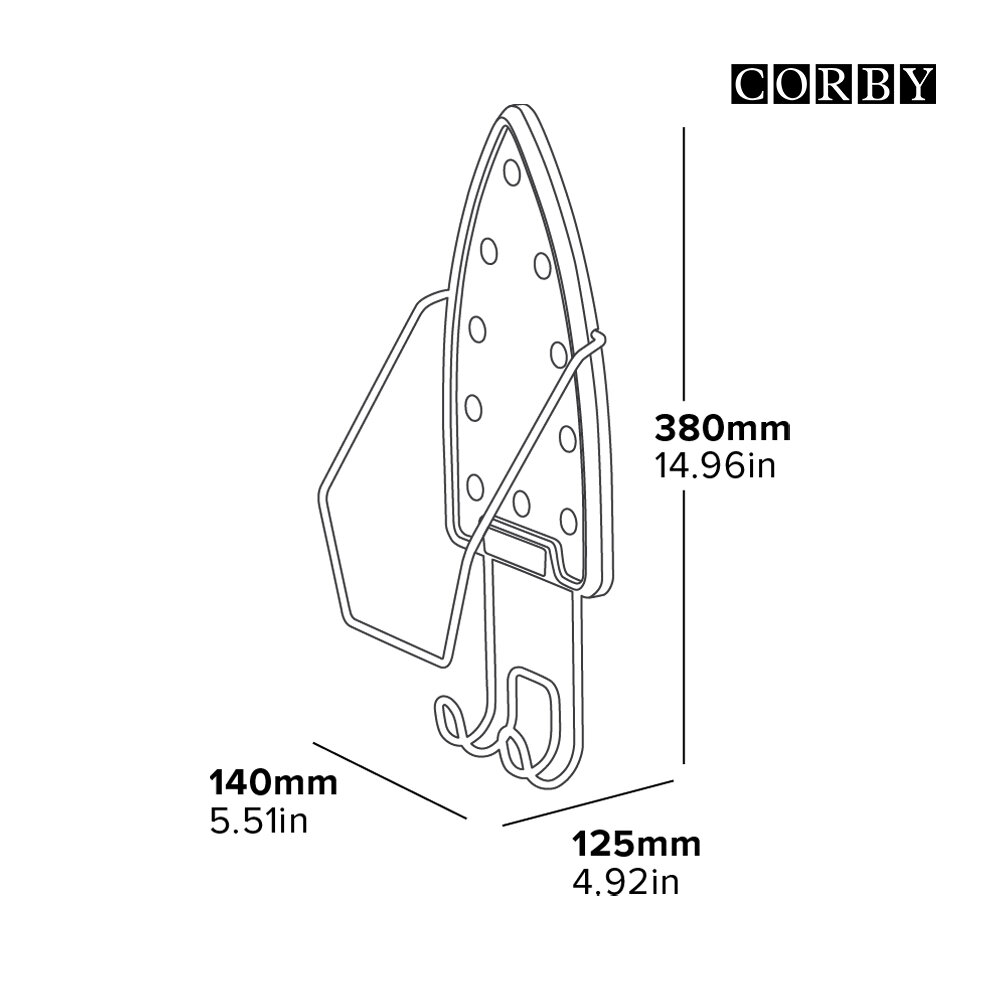 Corby Sherwood Halterung für 2000 W Hotel Bügeleisen und Bügelbrett, 12 ...
