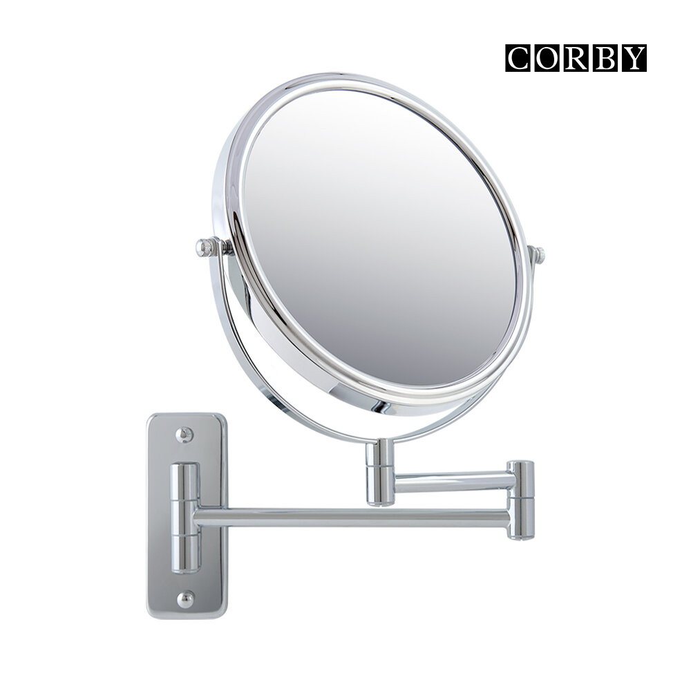 Corby Cosmetic Mirror with 5x Magnifying | Double-Sided Bathroom Mirror ...